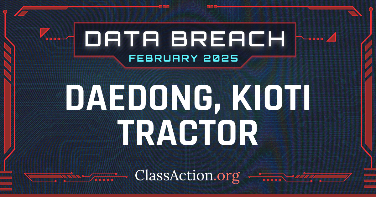 Daedong-USA, Kioti Tractor Data Breach Lawsuit Investigation