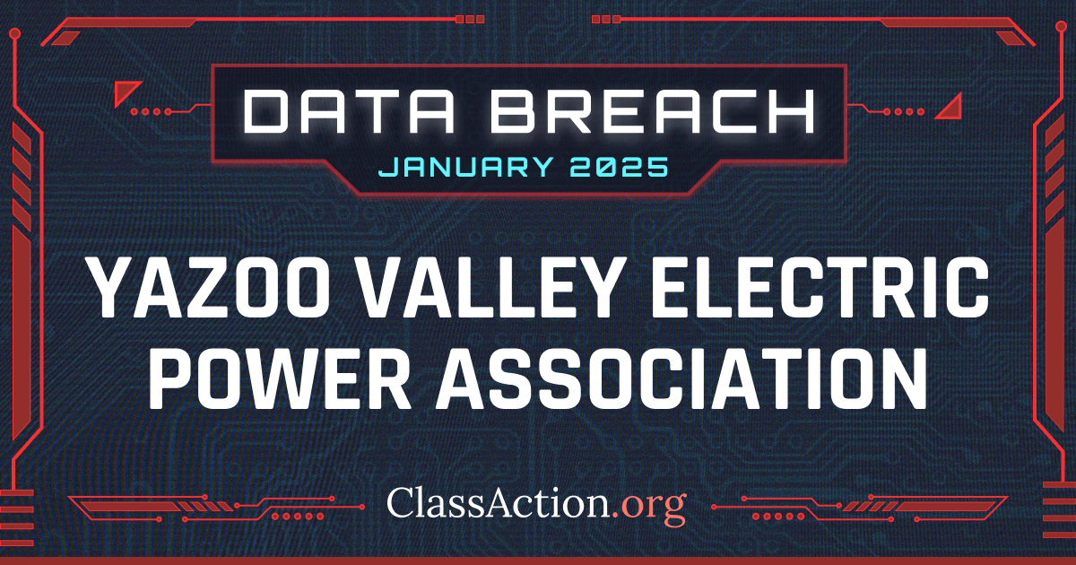 Yazoo Valley Electric Power Association Data Breach Lawsuit