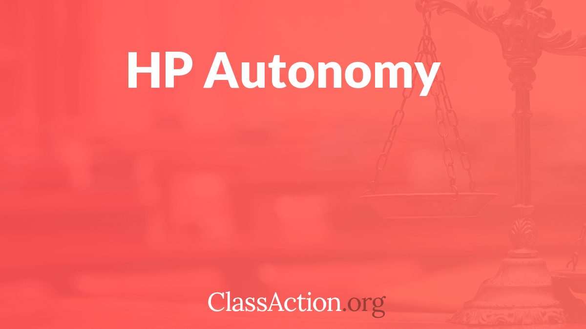 HP Autonomy Class Action Suit | HP $8.8 Billion Write Down