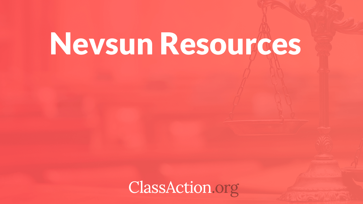 Nevsun Class Action For Investors